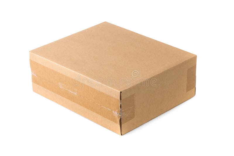 Closed Cardboard Box or Brown Paper Package Box Isolated with so Stock ...