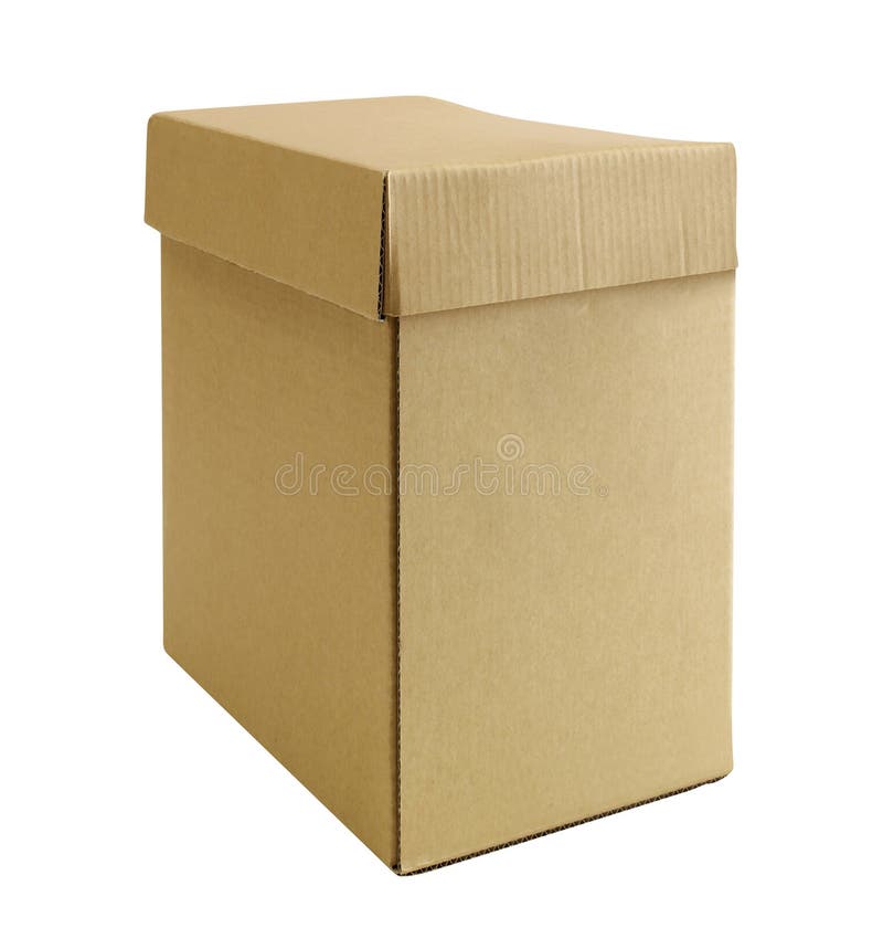 Closed cardboard box stock image. Image of packaging - 126609807