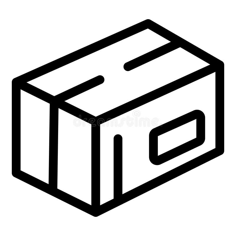 Closed Cardboard Box Isometric View Ecommerce Icon Stock Illustration ...