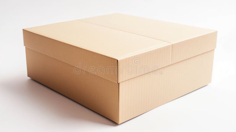 The Closed Cardboard Box on a White Background, Cardboard Package ...