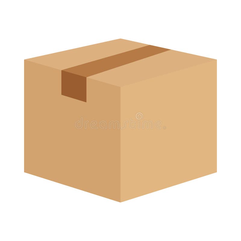 A Closed Cardboard Box. a Box Sealed with Duct Tape. Delivery and ...