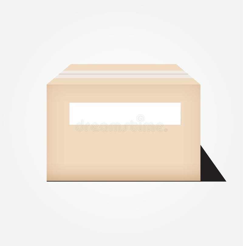 Closed Cardboard Box Taped Up and Isolated on a White Background ...