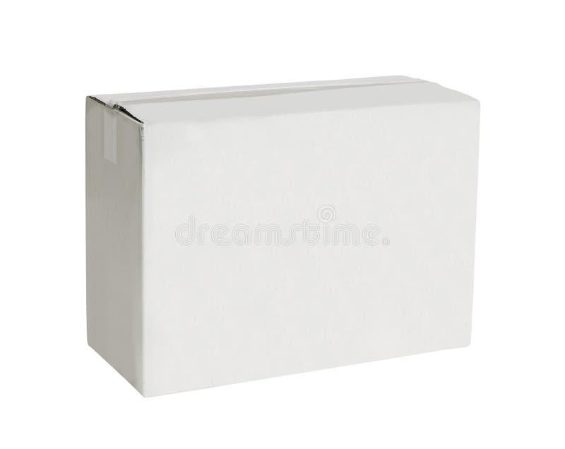 Closed Cardboard Box Taped Up Stock Photo - Image of corrugated, brown ...