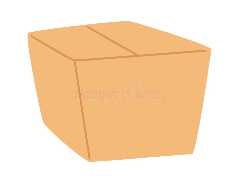 Closed Cardboard Box stock vector. Illustration of parcel - 278197305
