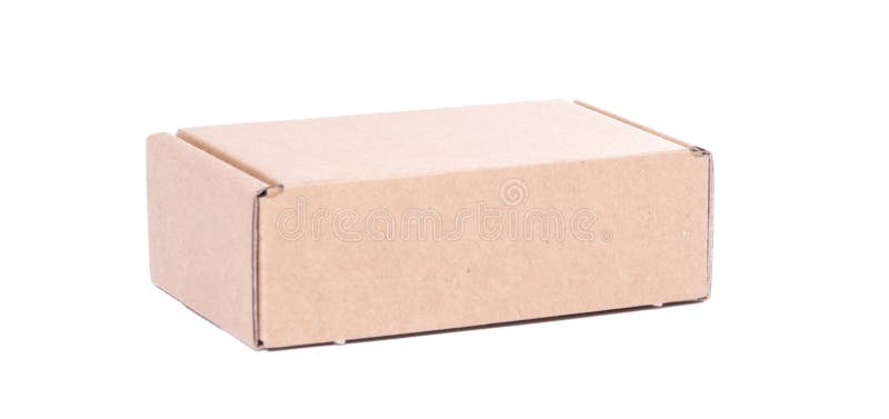 Closed Cardboard Box, Isolated Stock Image - Image of equipment ...