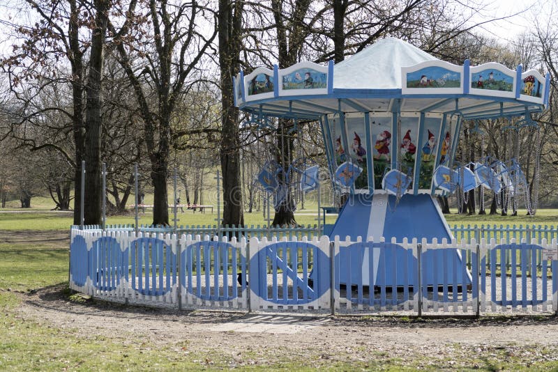 Closed Carousel in Hirschgarten Park in Munich Editorial Stock Photo ...