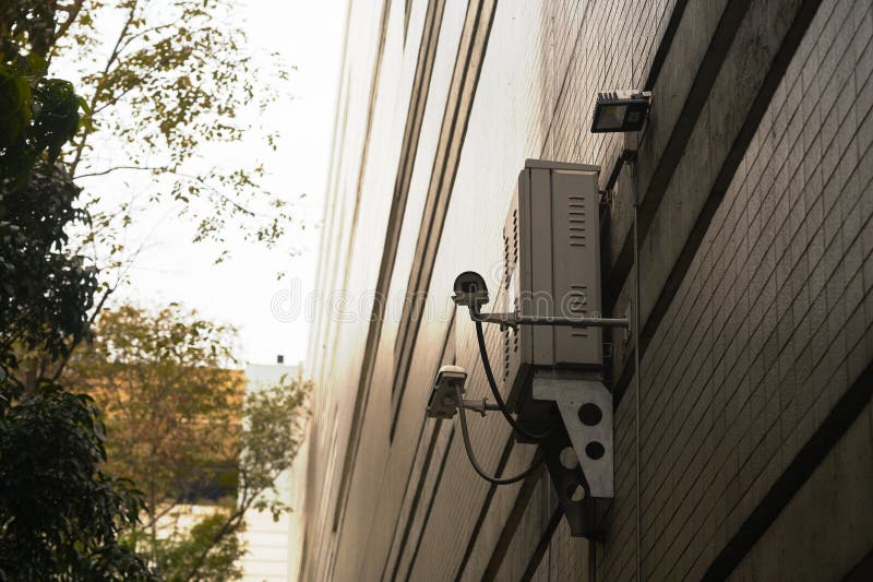 Closed Circuit Camera Or CCTV Outdoors Installation For Security Stock ...