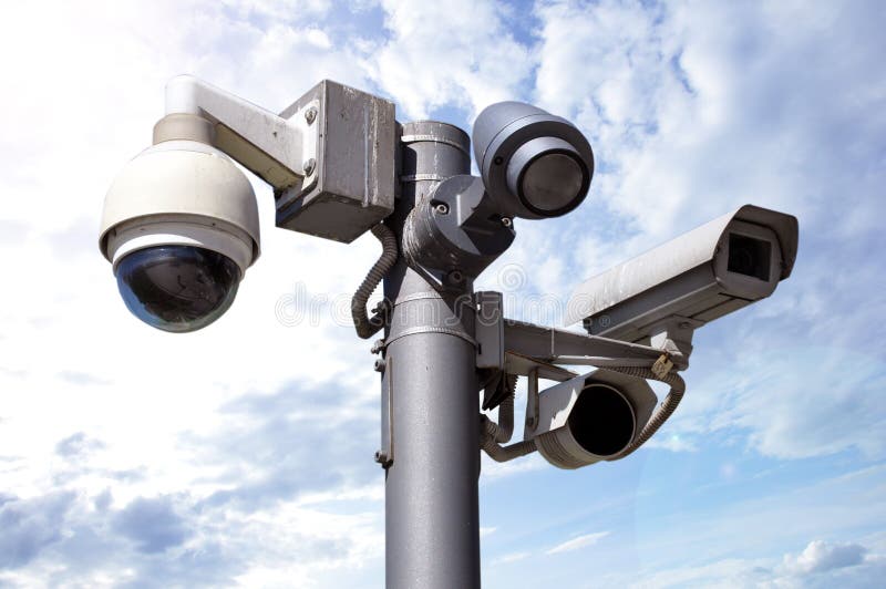 Closed Circuit Camera Multi-angle CCTV System Stock Image - Image of ...