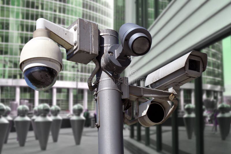 Closed Circuit Camera Multi-angle CCTV System Stock Image - Image of ...