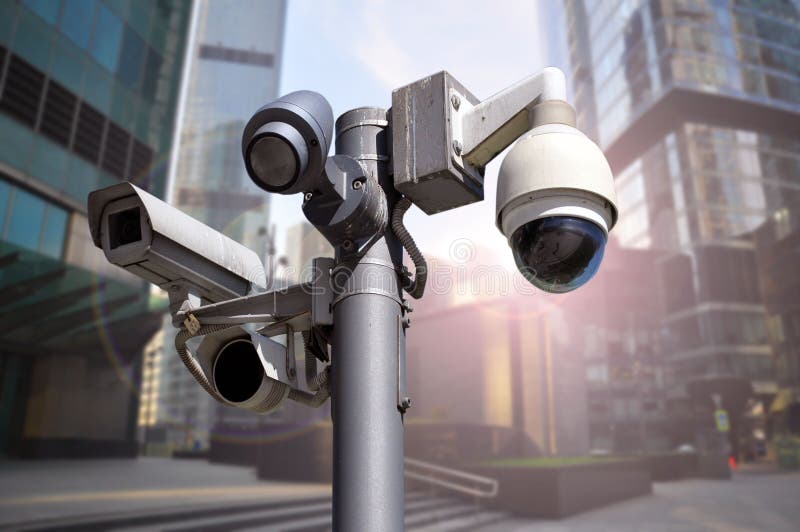 Closed Circuit Camera Multi-angle CCTV System Stock Image - Image of ...