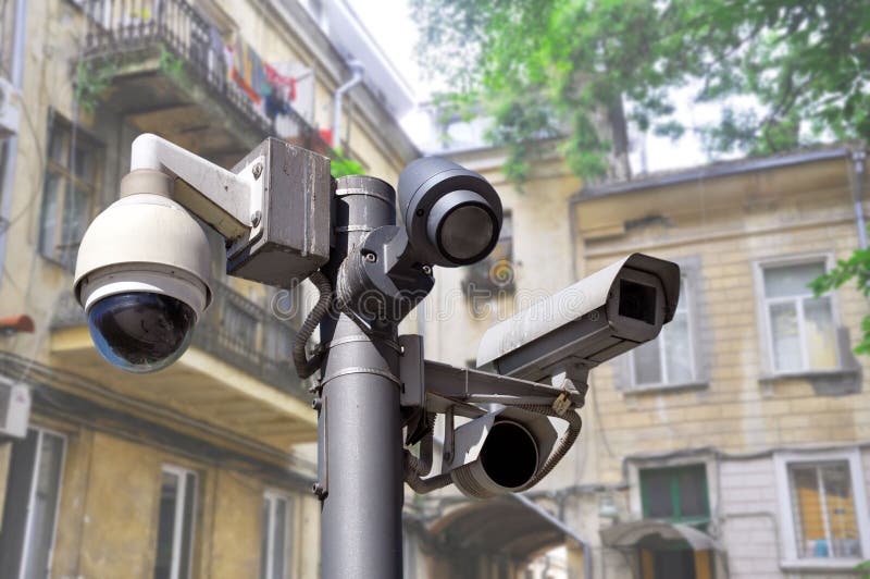 Closed Circuit Camera Multi-angle CCTV System Stock Image - Image of ...