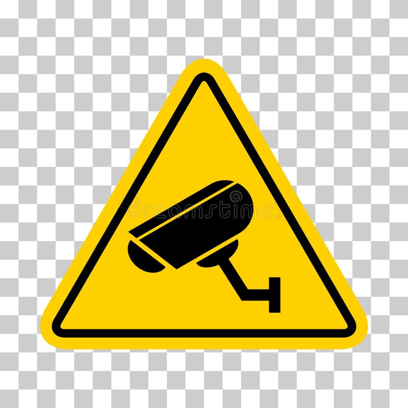 Closed Circuit Television Camera Icon, CCTV Video Protection Alert ...