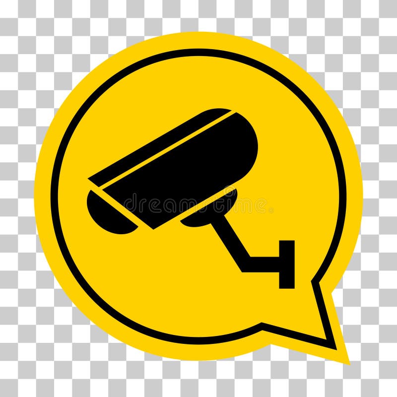 Closed Circuit Television Camera Icon, CCTV Video Protection Alert ...