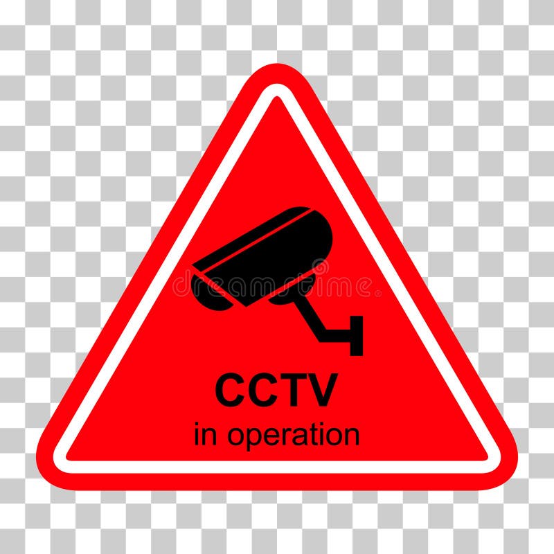 Closed Circuit Television Camera Icon, CCTV Video Protection Alert ...