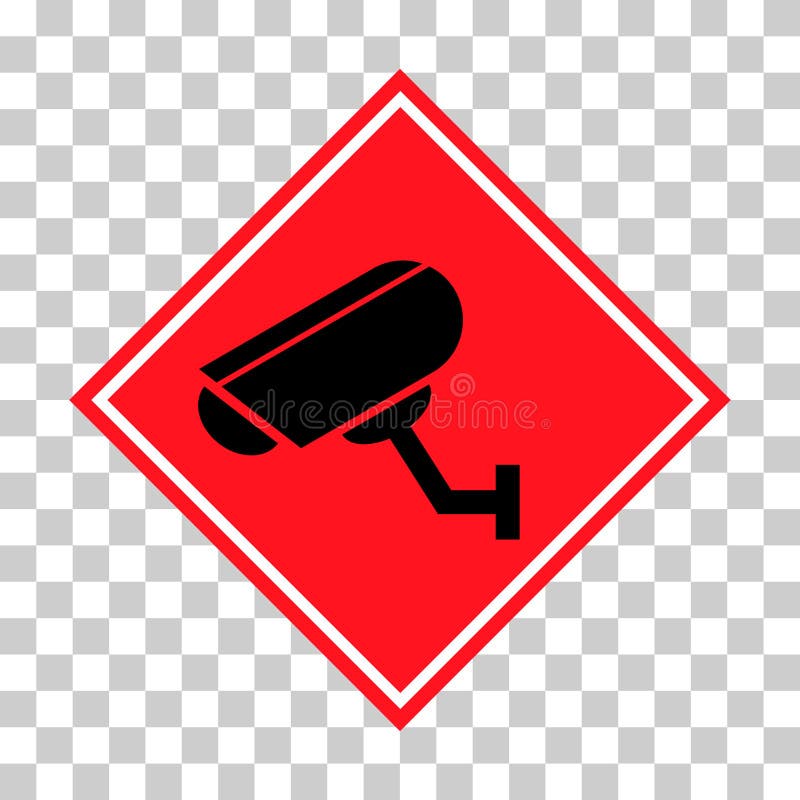 Closed Circuit Television Camera Icon, CCTV Video Protection Alert ...