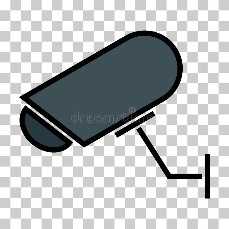 Closed Circuit Television Camera Icon, CCTV Video Protection Alert ...
