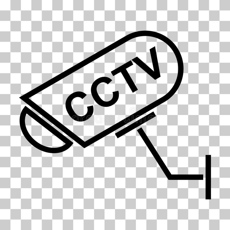 Closed Circuit Television Camera Icon, CCTV Video Protection Alert ...