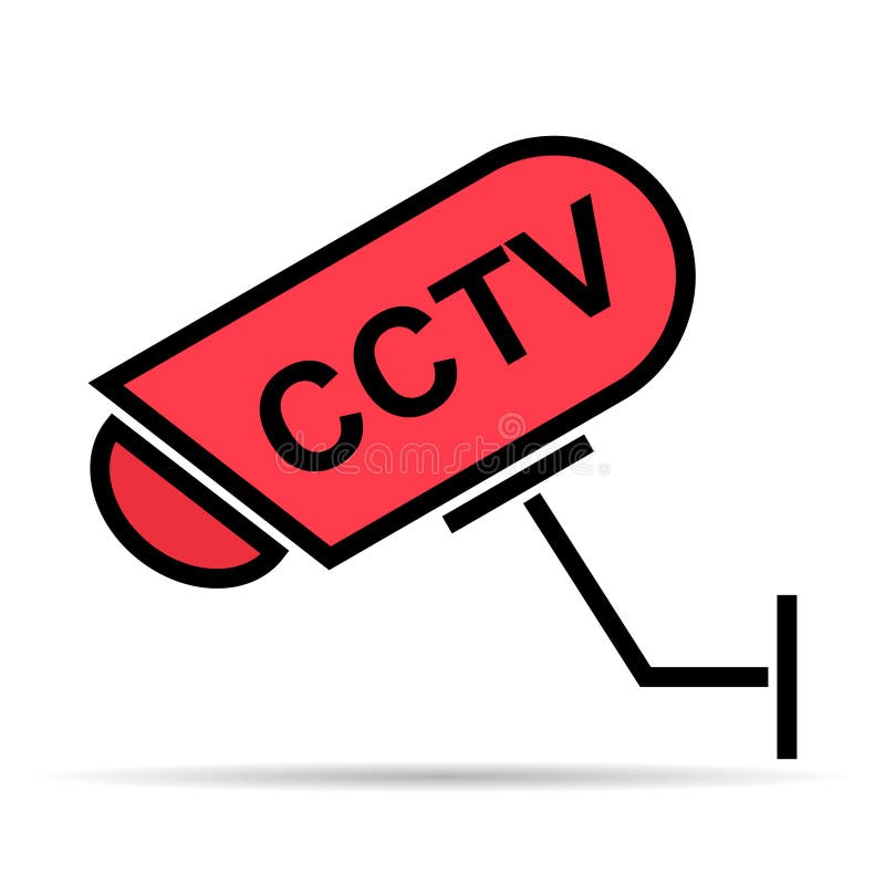 Closed Circuit Television Camera Shadow Icon, CCTV Video Protection ...
