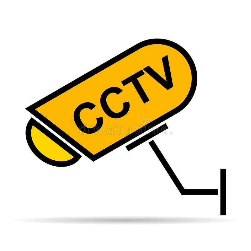 Closed Circuit Television Camera Shadow Icon, CCTV Video Protection ...