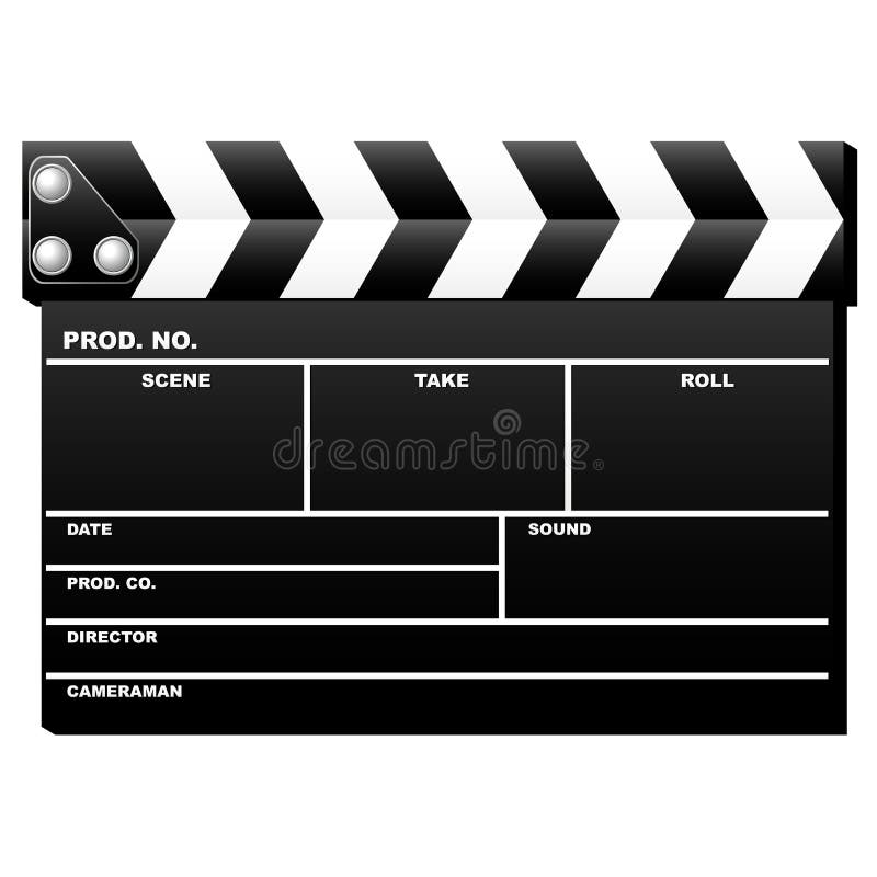 Directors cut clap board stock vector. Illustration of close - 14067933