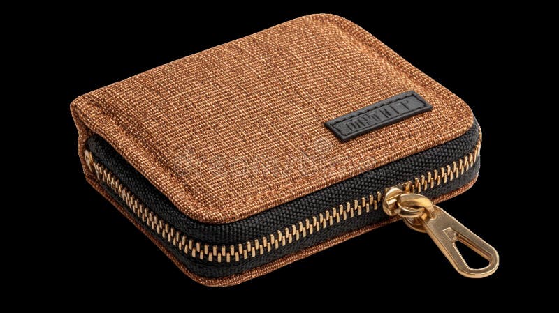 Closed Compact Wallet with Zipper on Transparent Background Stock Photo ...