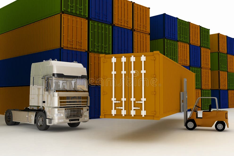 Closed containers stock illustration. Illustration of cargo - 24980540