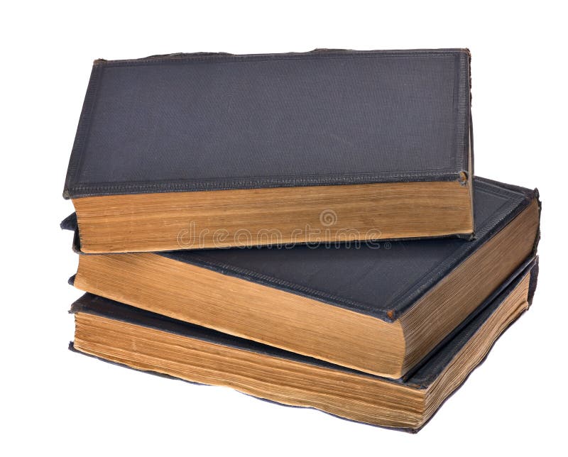 Two Closed Books and One Opened Stock Image - Image of studio, shot ...