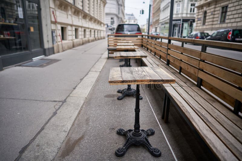 Closed Dining Area of a Restaurant in Lockdown Stock Image - Image of ...