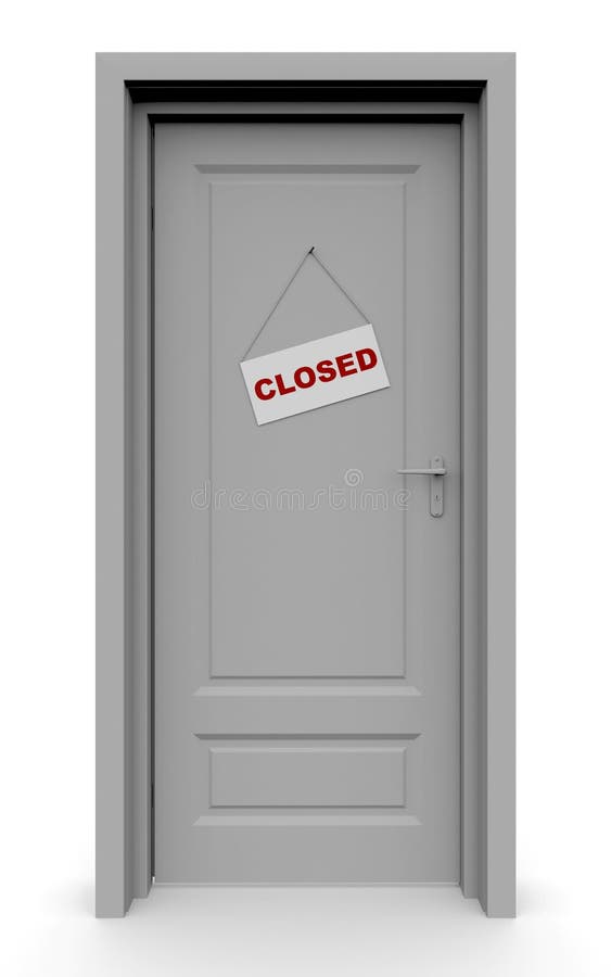 Closed Door Vector Illustration Stock Vector - Illustration of glass ...