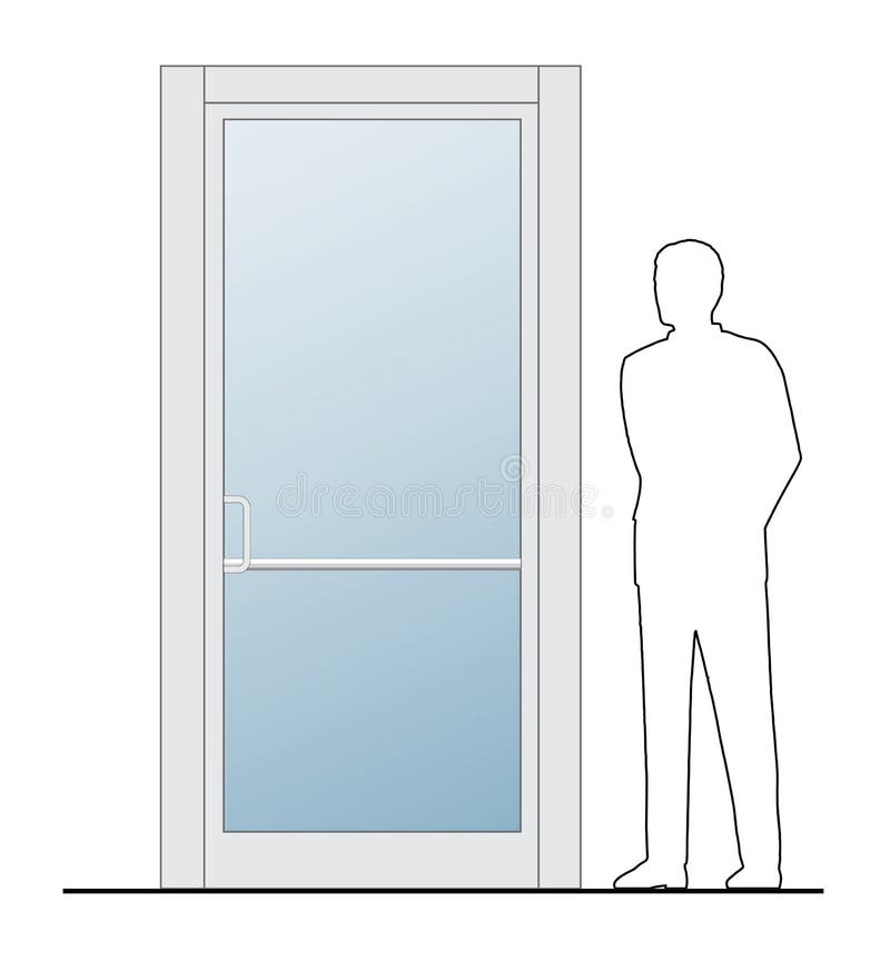 Man or Lover Sticking Out of the Door with Flowers ,Valentine Vector ...