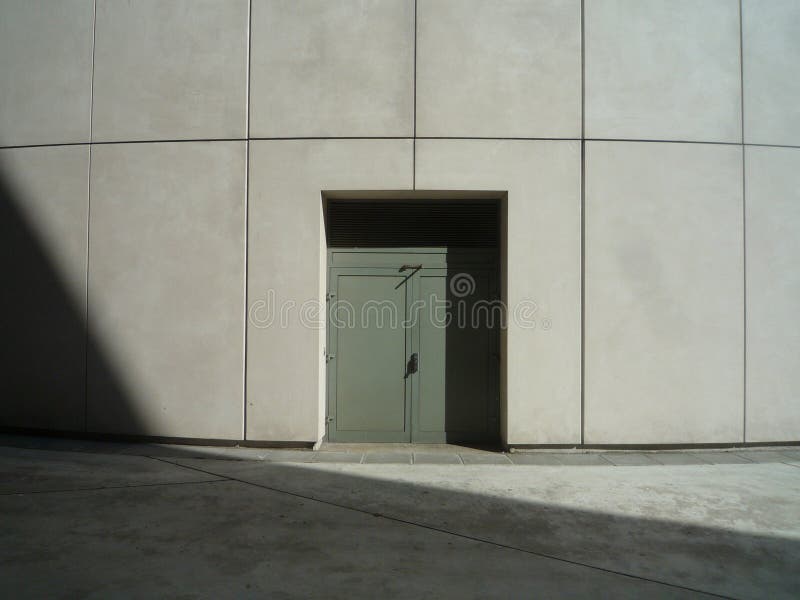 Closed Door in a Modern Building with Copy Space for Your Text Stock ...