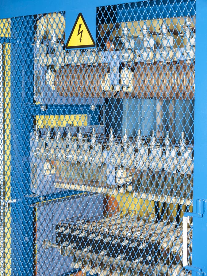 Closed Electrical Cabinet with Connectors for Security Stock Photo ...