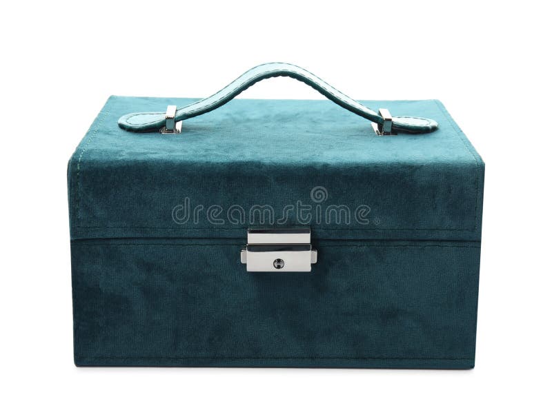 Closed Elegant Jewelry Box Isolated on White Stock Photo - Image of ...