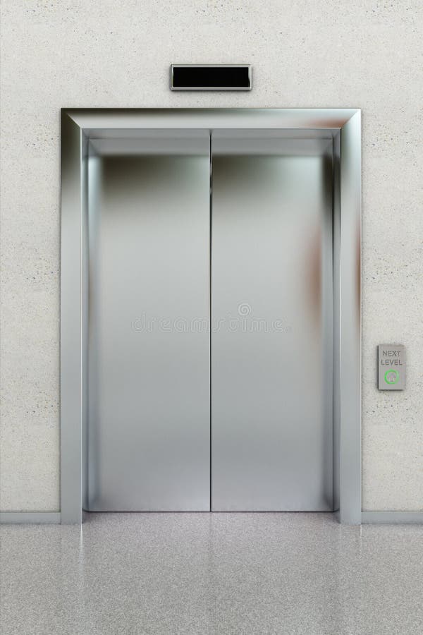 Closed elevator stock illustration. Illustration of office - 20464480