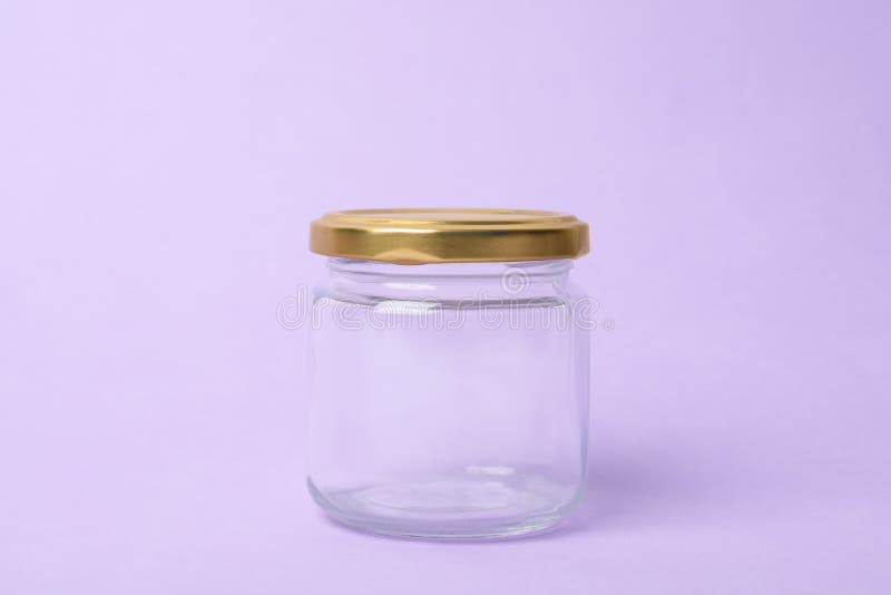 Closed Empty Glass Jar on Background Stock Photo - Image of airtight ...