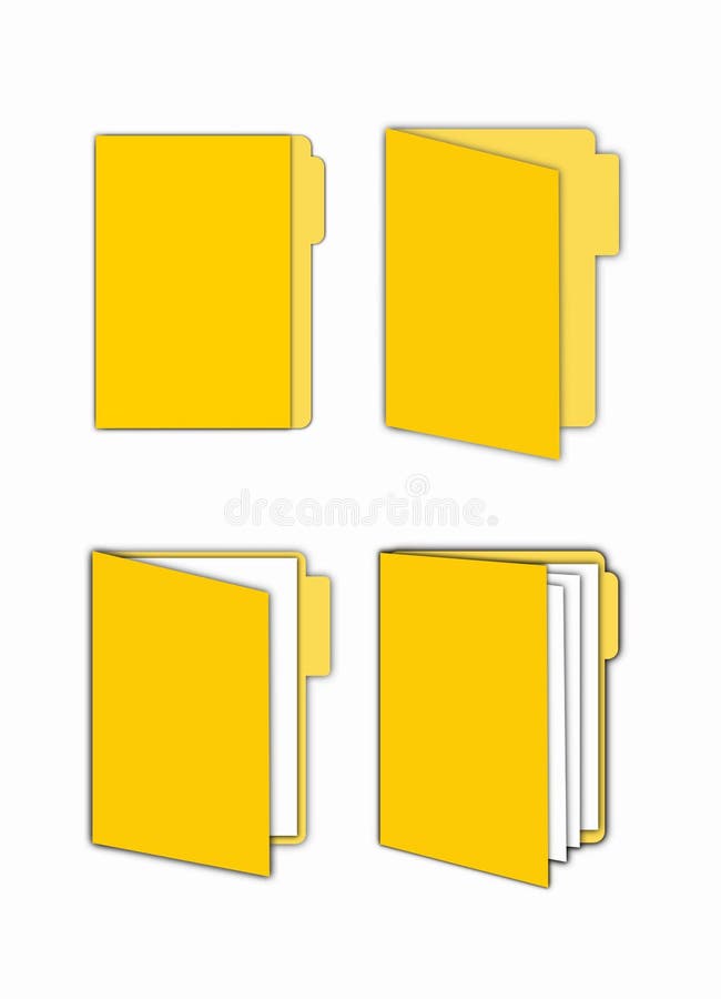 Closed, Empty and Open Files Computer Icons Stock Illustration ...