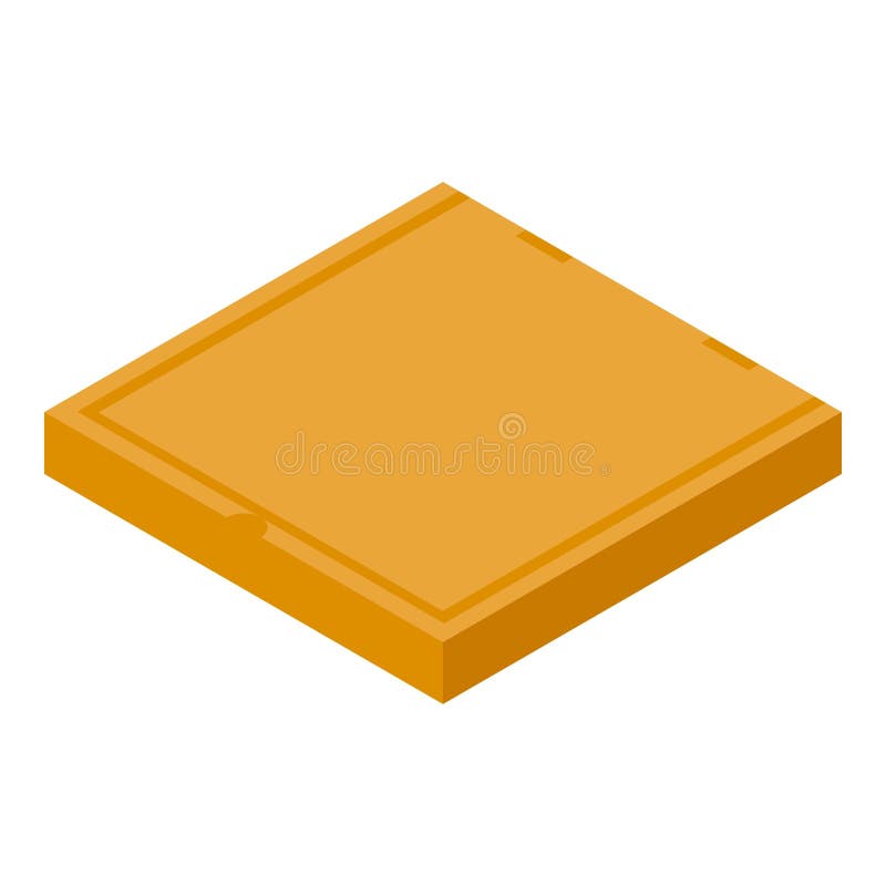 Closed Empty Square Cardboard Pizza Box Isometric View Stock Photo ...
