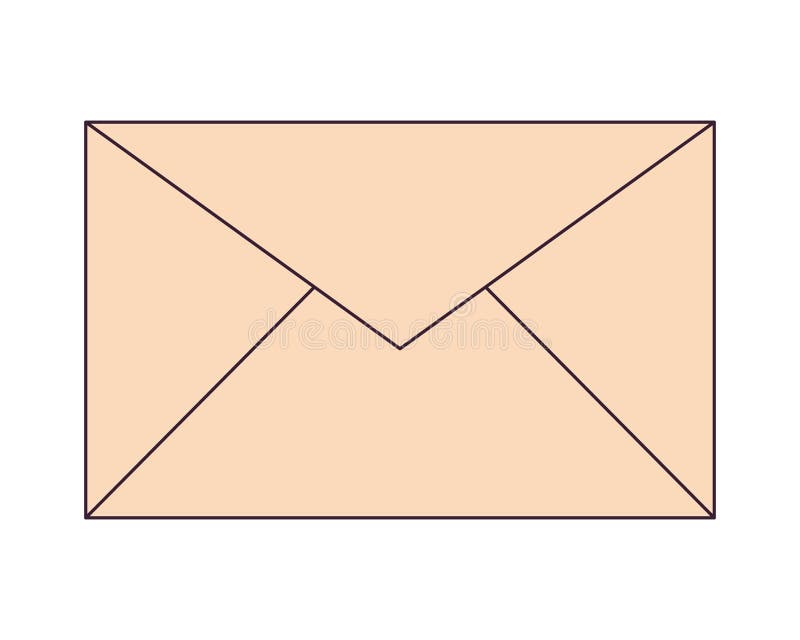 Closed Envelope Flat Monochrome Isolated Vector Object Stock ...