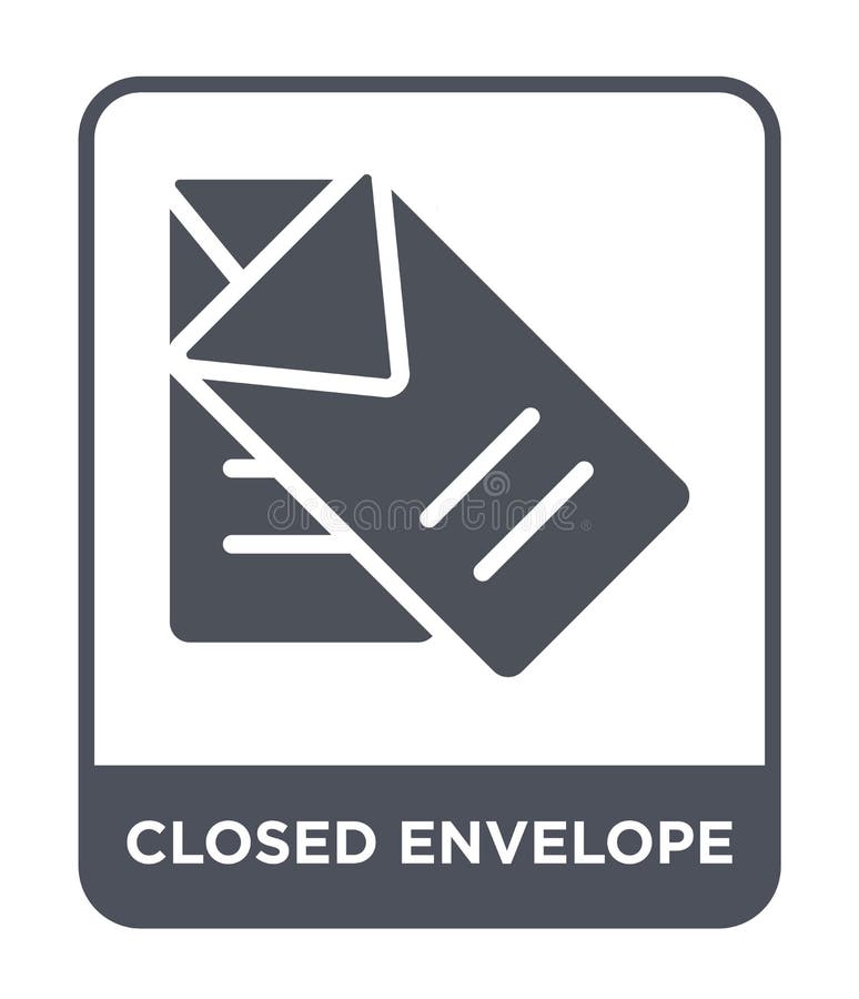 Closed Envelope Icon in Trendy Design Style. Closed Envelope Icon ...