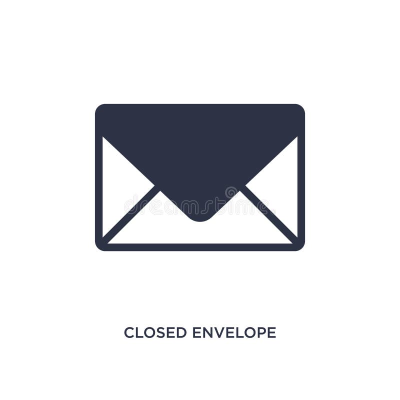 Closed Envelope Icon in Different Style Vector Illustration. Two ...