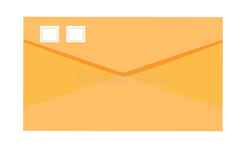 Closed Envelope Flat Monochrome Isolated Vector Object Stock ...