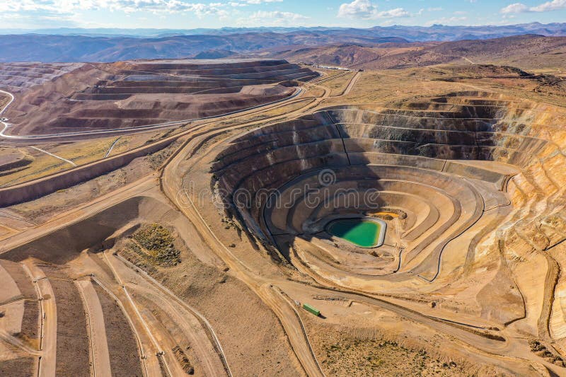 Closed and Environmentally Remediated Mine Open Pit Stock Photo - Image ...
