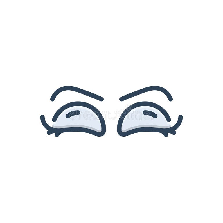 Color Illustration Icon for Closed Eye, Eye and Blink Stock ...