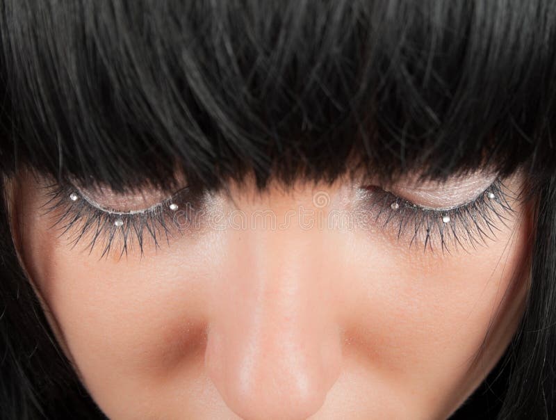 Closed eyes stock photo. Image of pretty, people, alluring - 12159244