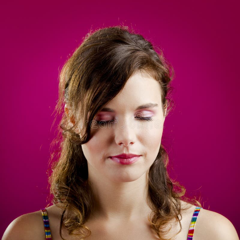 Closed eyes stock image. Image of white, portrait, beautiful - 18384239