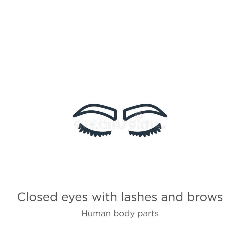 Outline Eye with Lashes Vector Icon. Isolated Black Simple Line Element ...