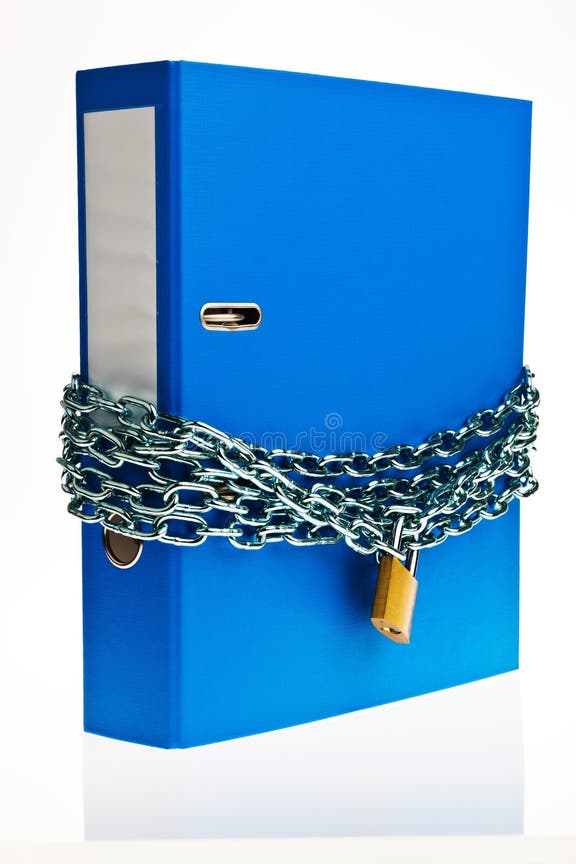 Closed File Folder with Chain Stock Image - Image of customer, file ...