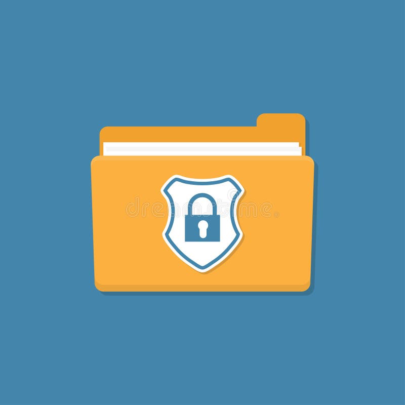 Closed Folder Icon in a Flat Design. Vector Illustration Stock Vector ...