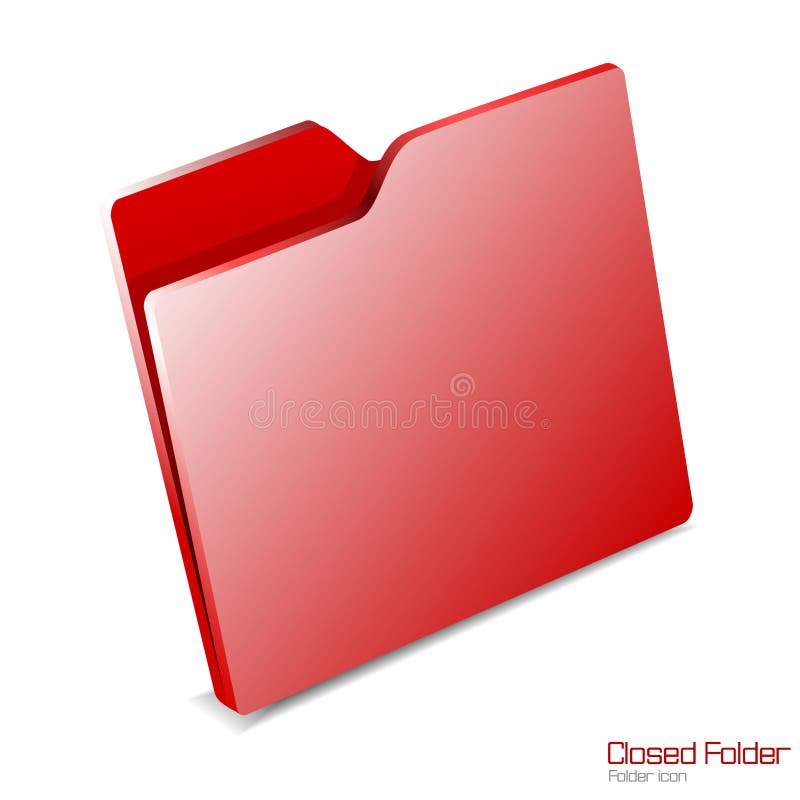 Closed Folder Icon Isolated. Stock Vector - Illustration of computer ...