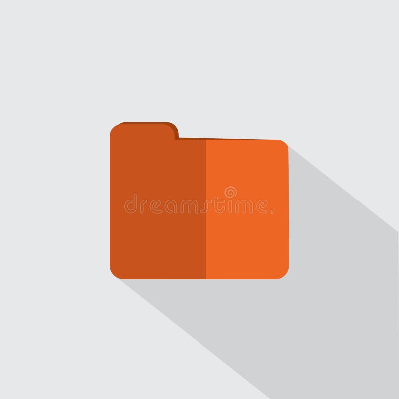 Closed Folder Icon with Shadow Stock Vector - Illustration of icons ...